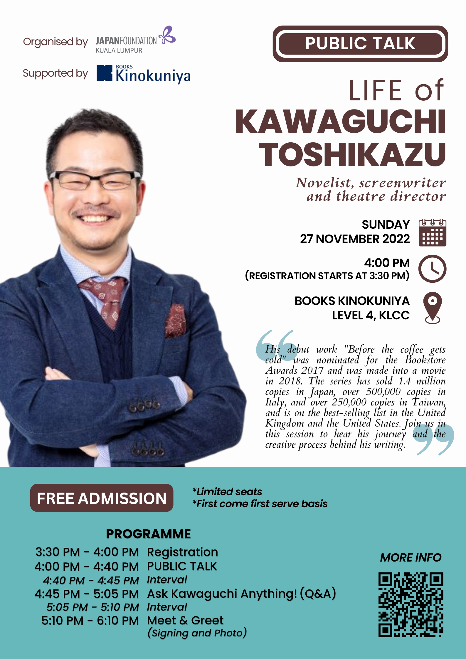PUBLIC TALK with KAWAGUCHI TOSHIKAZU – JFKL